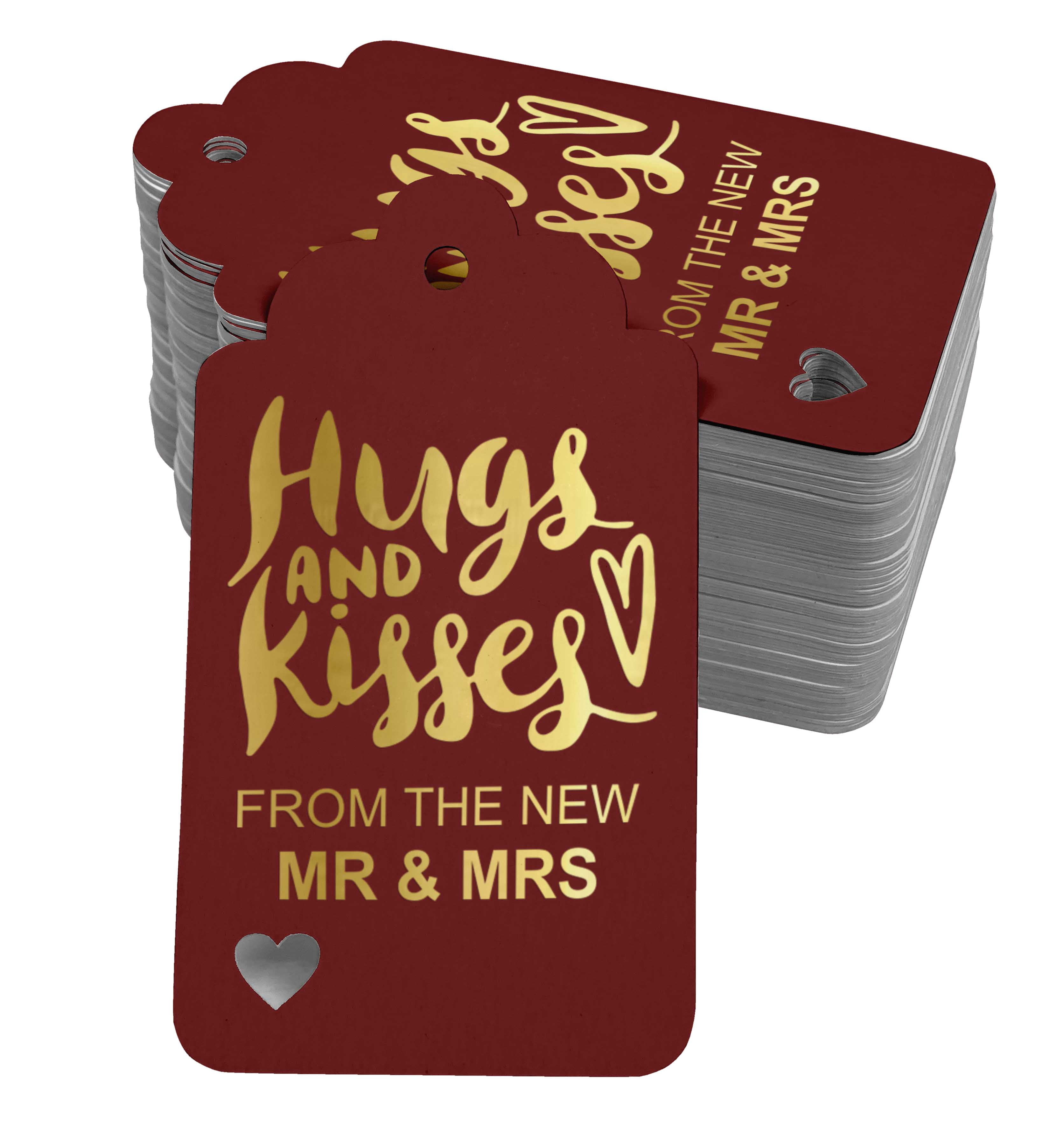 Inkdotpot Pack Of 100 Real Gold Foil Paper Tags Hugs And Kisses From ...