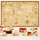 Vintage World Map Backdrop Globe Travel Backdrop Earth Map Adventure ...