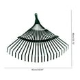 22-Tooth Heavy Duty Yard Leaf Rake, 42' Steel Head Replacement Tool ...