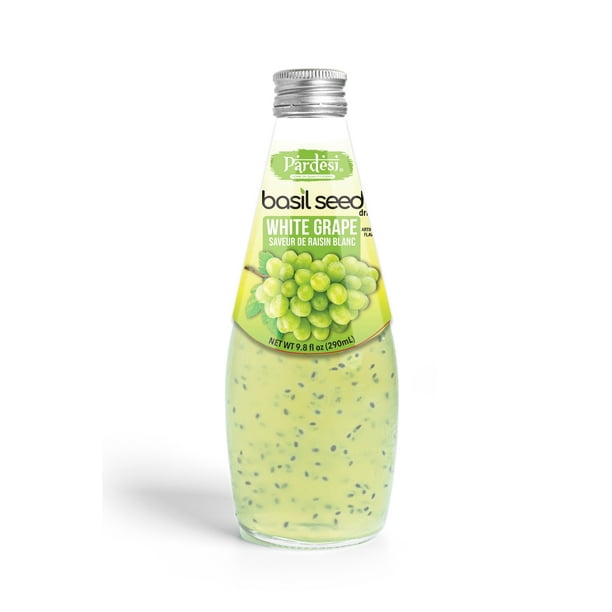 PARDESI Basil Seeds Juice Drink 9.8 FL OZ (290 mL) - Made with Real ...