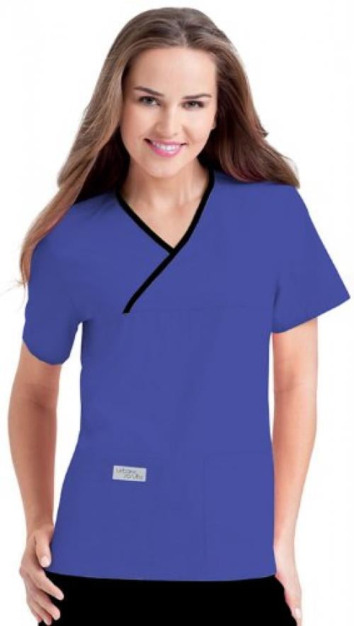 Urbane by Landau Women's Double Pocket Crossover Scrub Top, Style 9534 ...