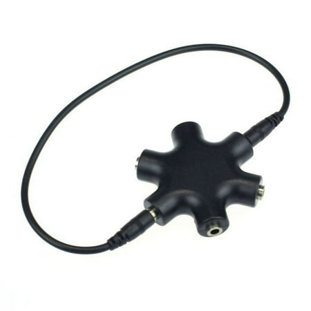 CHUANK Mix Colors 3.5mm Snowflake Shape 5 Way Stereo Audio Splitter ...