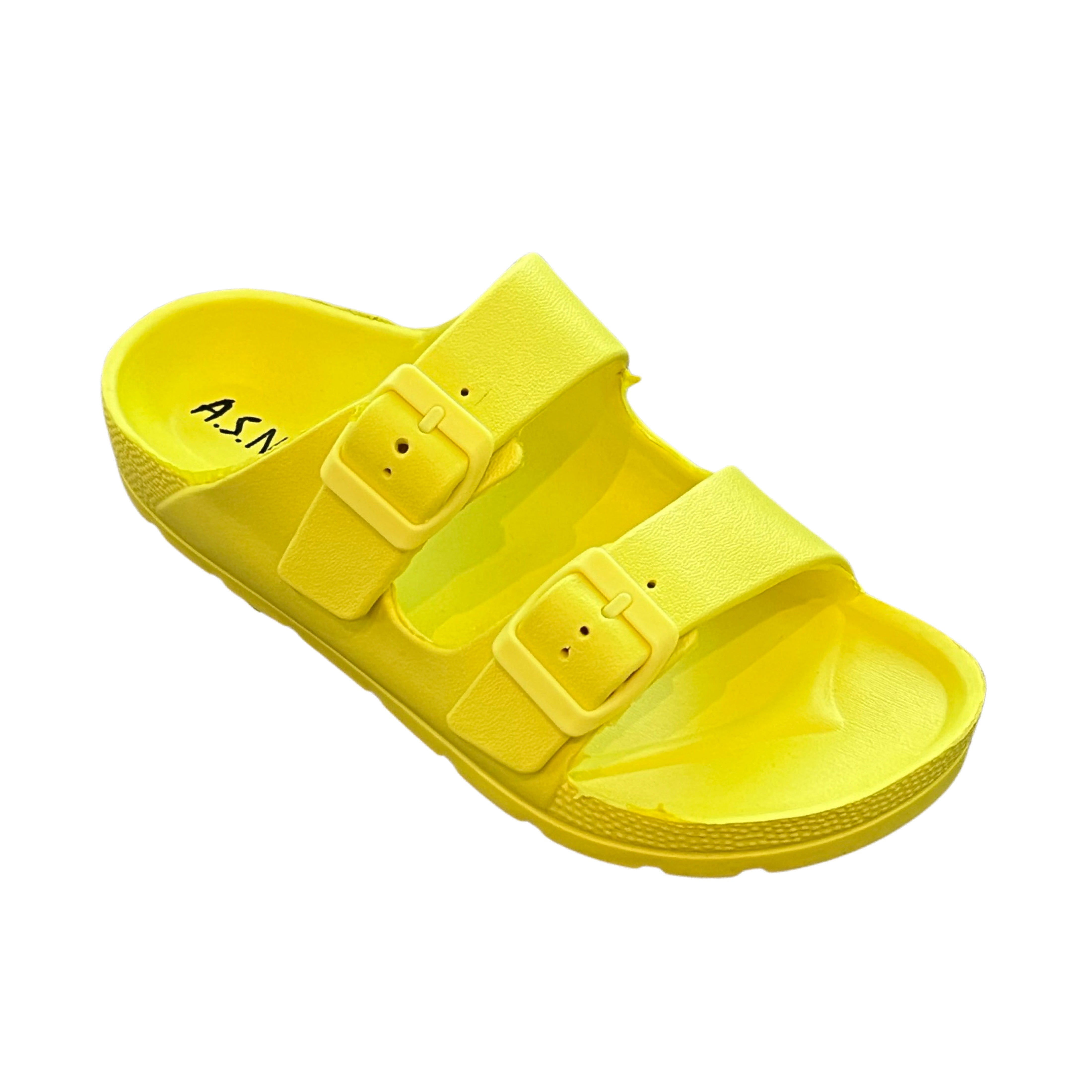 Andrew By Andrew Stevens Comfort Slides Double Buckle Adjustable Scooby ...