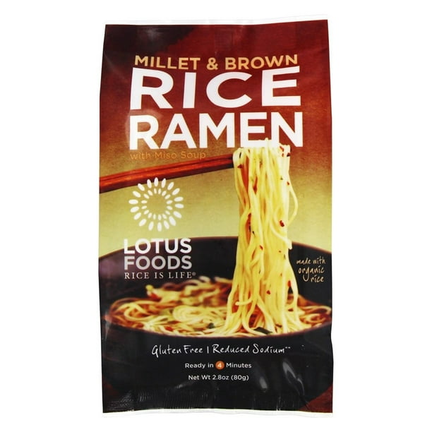 Lotus Foods - Rice Ramen with Miso Soup Millet & Brown - 2.8 oz ...