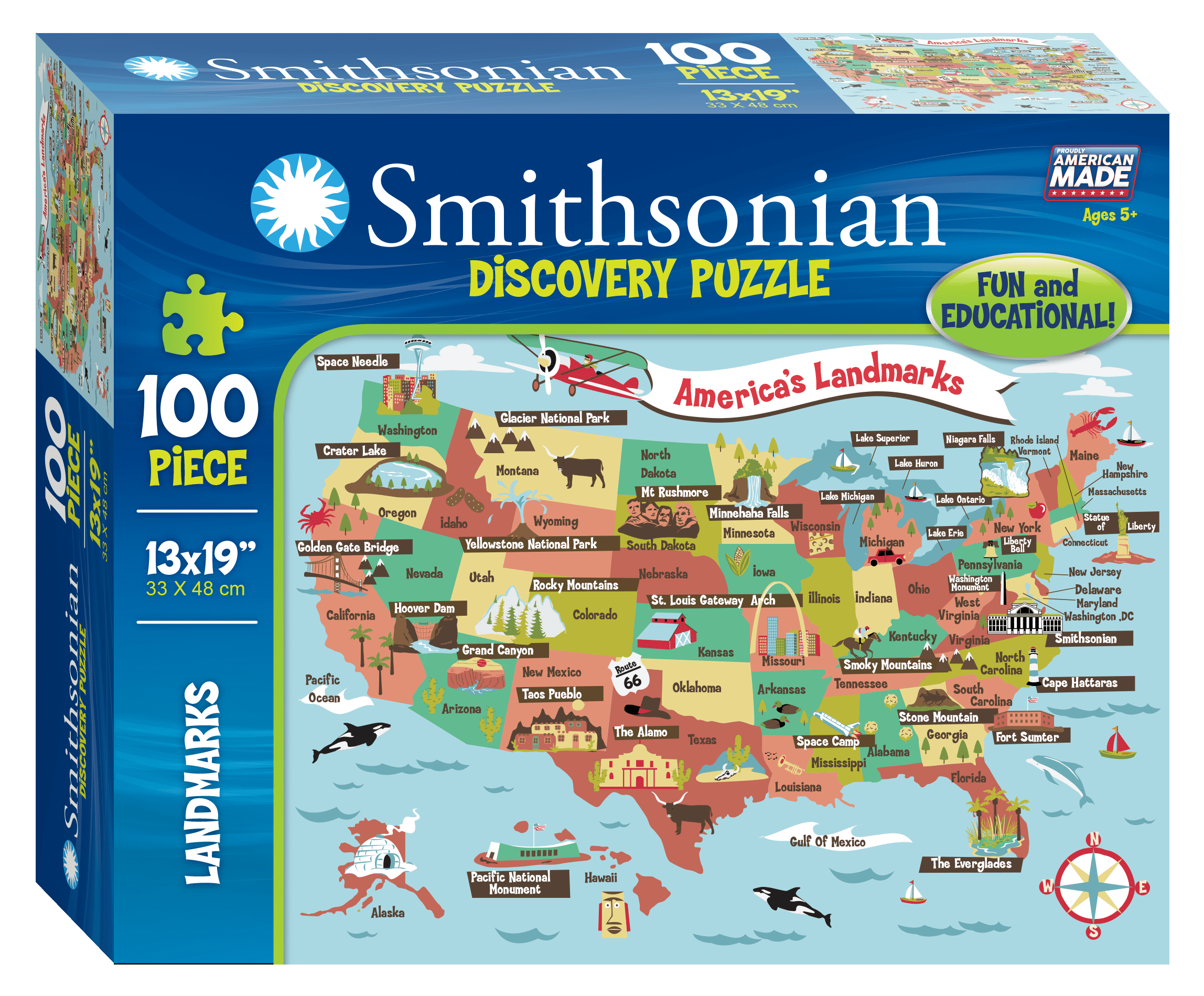 Smithsonian Discovery Puzzle - America's Landmarks - Walmart.com