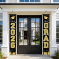 Class of 2026 Graduation Door Banner, Black & Gold Porch Sign with ...