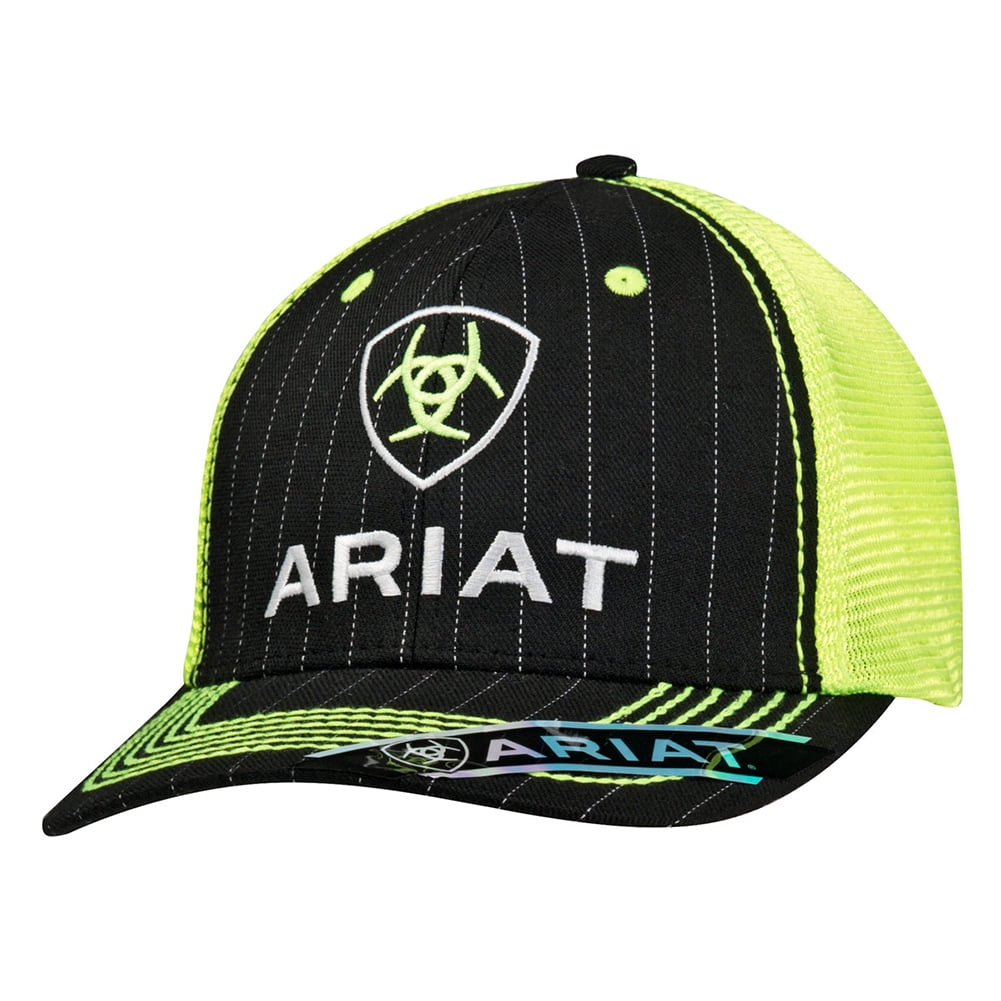 Ariat Men's Shield Logo On Front Cap Black Lime Green OS - Walmart.com