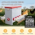 85LB Automatic Chicken Feeder with 10 Feeding Ports, Metal Poultry ...