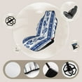 Blue Floral Stripe Pattern Set of 2Pcs Car Seat Covers Easy Clean ...