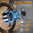 26 inch Adult Electric Bike, 750W Peak Commuter Ebike, Electric ...