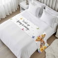 Cows Bed Runner King Size Watercolor Spring Yellow Purple Pink Floral ...