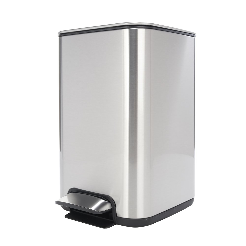 EcoTech 3.4 Gallon Stainless Steel Foot Pedal Trash Can - Walmart.com ... EcoTech 3.4 Gallon Stainless Steel Foot Pedal Trash Can - Walmart.com ...