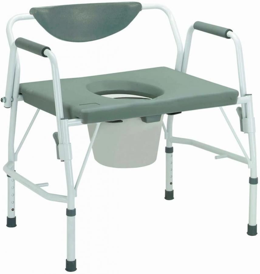 Drive Deluxe Bariatric Drop-Arm Commode - 1,000 pound Weight Capacity ...