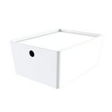 Mainstays Large Lidded Storage Containers, White, Set of 4 - Walmart.com