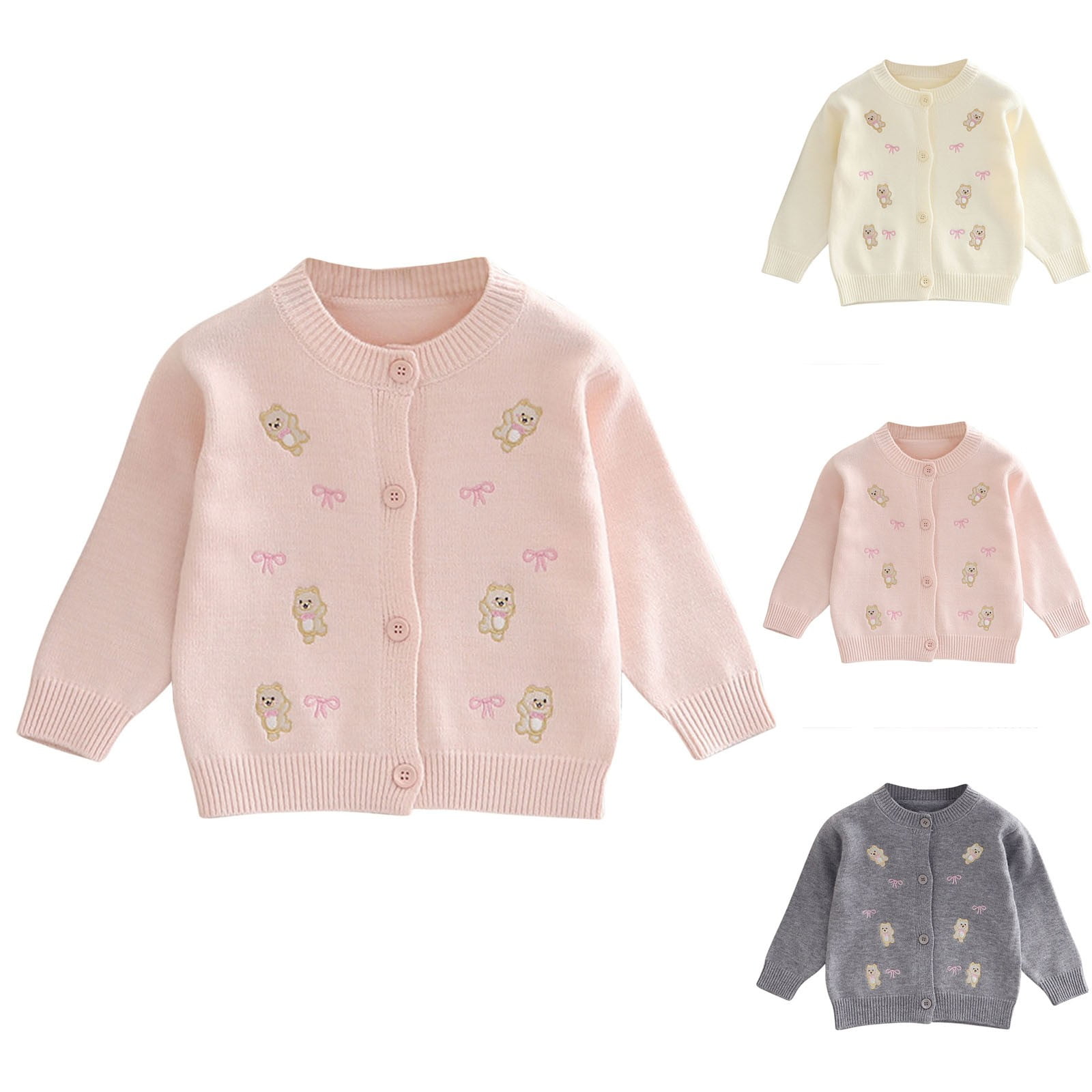 Click here for Syvgva Toddler Boys And Girls Round Neck Cardigan... prices