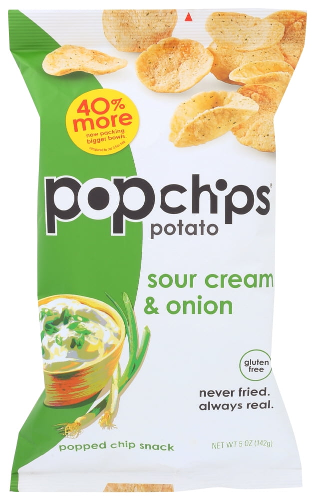 Popchips Potato Chip - Sour Cream - Onion , 5 Oz - Walmart.com