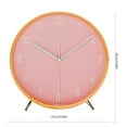 European Wooden Analog Desktops Clock Decorative Clock Easy Reads Quiet Tabletop Clock Operated ...