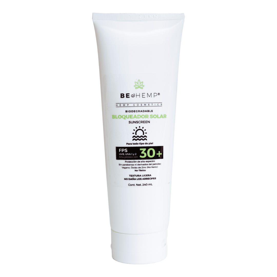 Bloqueador solar Biodegradable 240 ml Beohemp Cuidado corporal ...