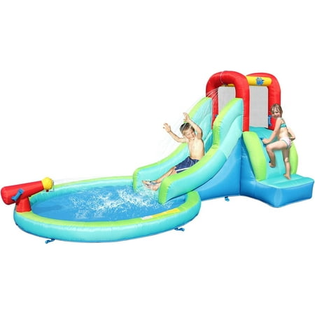 Inflatable Waterslide, Bounce House with Slide for Wet and Dry, Kids ...