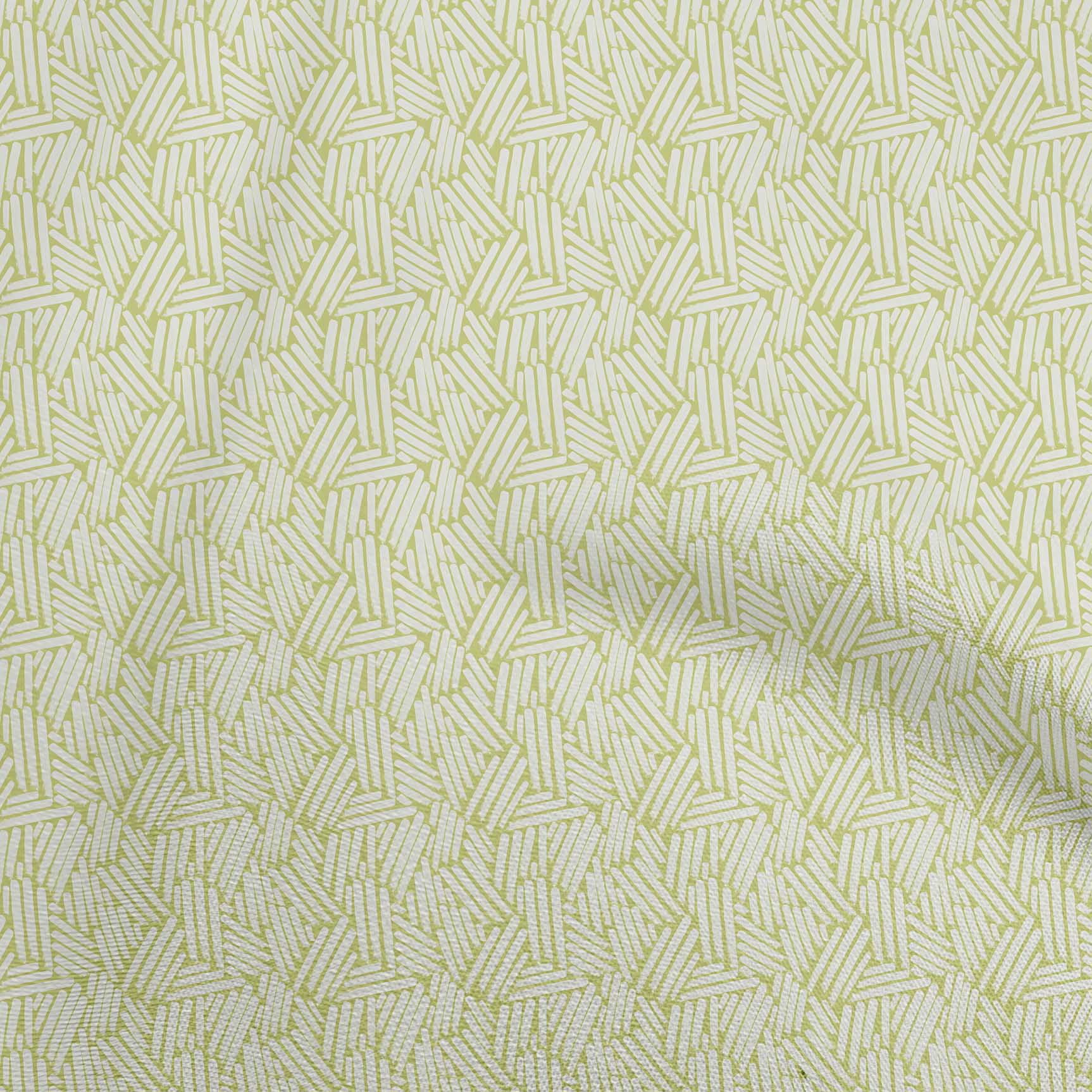 oneOone Silk Tabby Lime Fabric Geometric Fabric For Sewing Printed ...