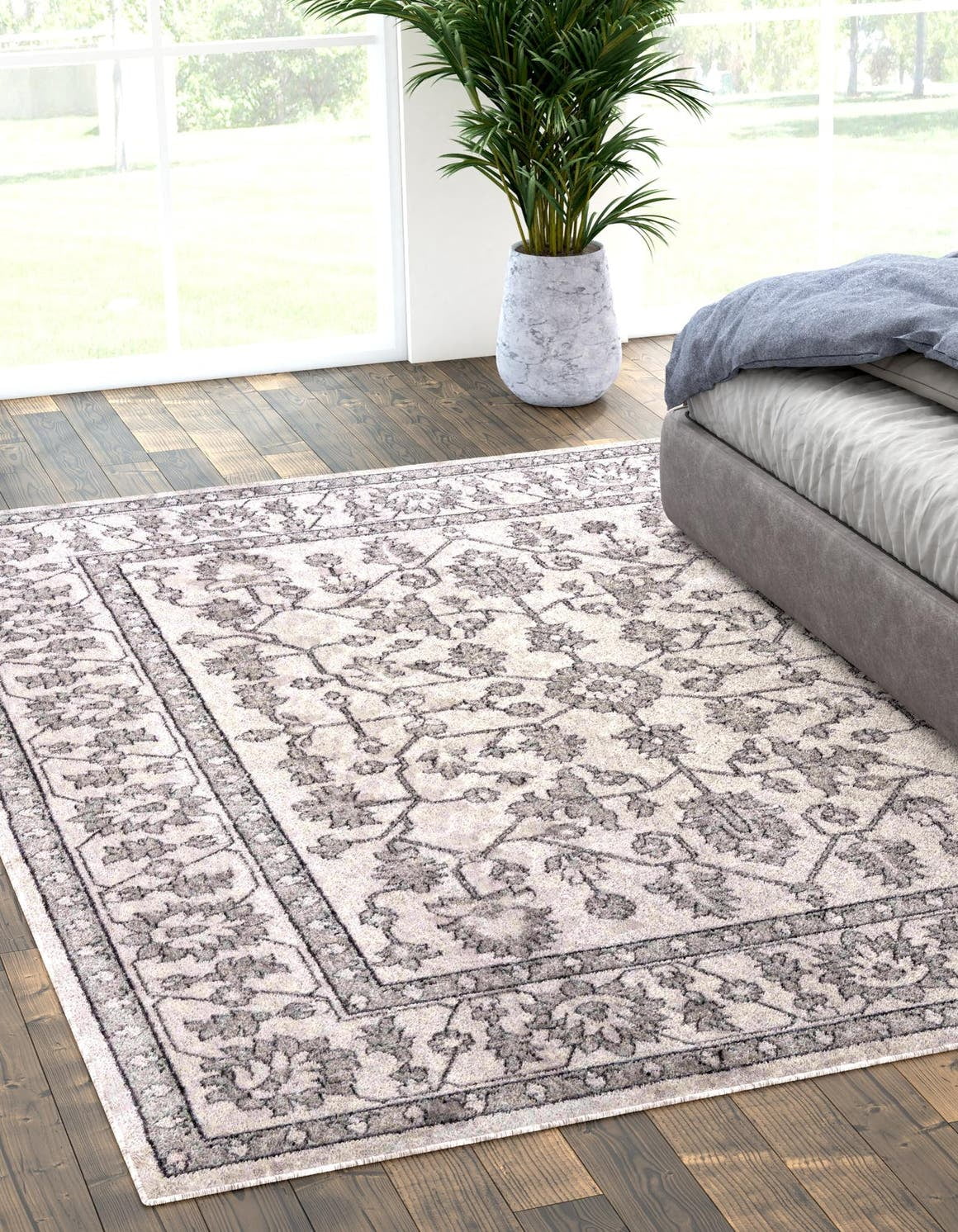 Rugs.com Eco Traditional Collection Rug – 8' x 10' Ivory Medium Rug ...
