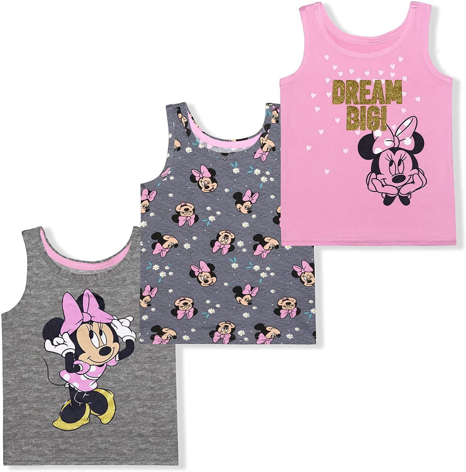 Minnie Mouse Girls 3 Pack Tanks, Toddler - Walmart.com