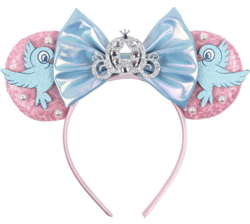 Cinderella Inspired Minnie Ears , Blue Mickey Ears, Princess Minnie ...