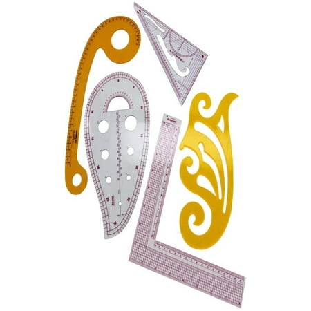 ZMLEVE DIY Sewing Ruler Tailor Set, French Curve Ruler, Plastic Dress ...