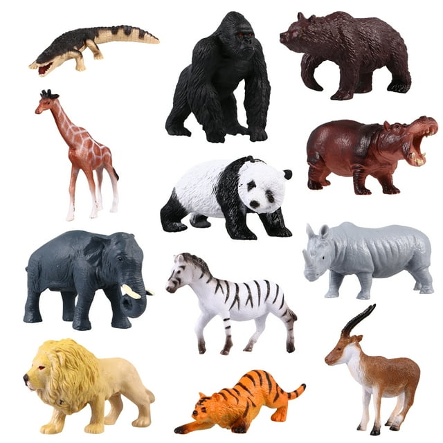 Animals Model Toys Animal Wild Lifelike Figures Playsets Toddlers Farm ...