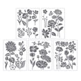 5Pcs Flower Butterfly Templates Kids Drawing Stencils For Sign Painting ...