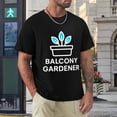 Balcony Gardener Men's HD Print Classic Short Sleeve T-Shirts Black XX ...