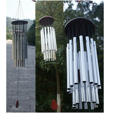33" Wind Chimes Large Tone Resonant Bell 10 Tubes 5 Bells Chapel Church ...