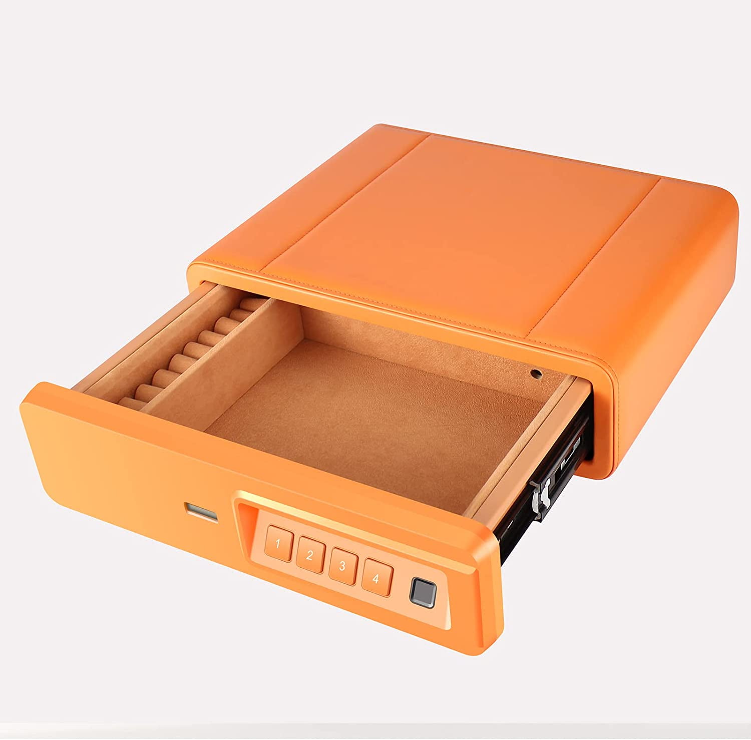 Biometric Fingerprint Safe, Slide-Away Handgun Safe for Pistols ...