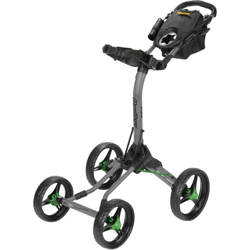 Bag Boy Quad XL Push Cart - Battleship Gray/Lime - Walmart.com ...