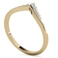 Auory Round Cut Moissanite Ring - 18K Yellow Gold Plated Chevron ...