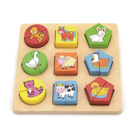 Shape Block Puzzle / Color and Shape Sorter - Farm Animals | Walmart Canada