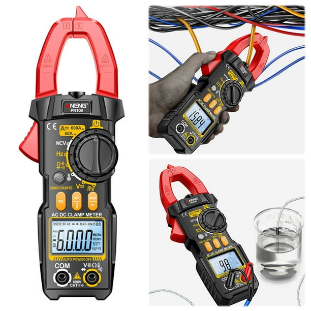 Multímetro NCV Del Medidor Pinza Digital Probador Capacitancia Hz Ohm ...