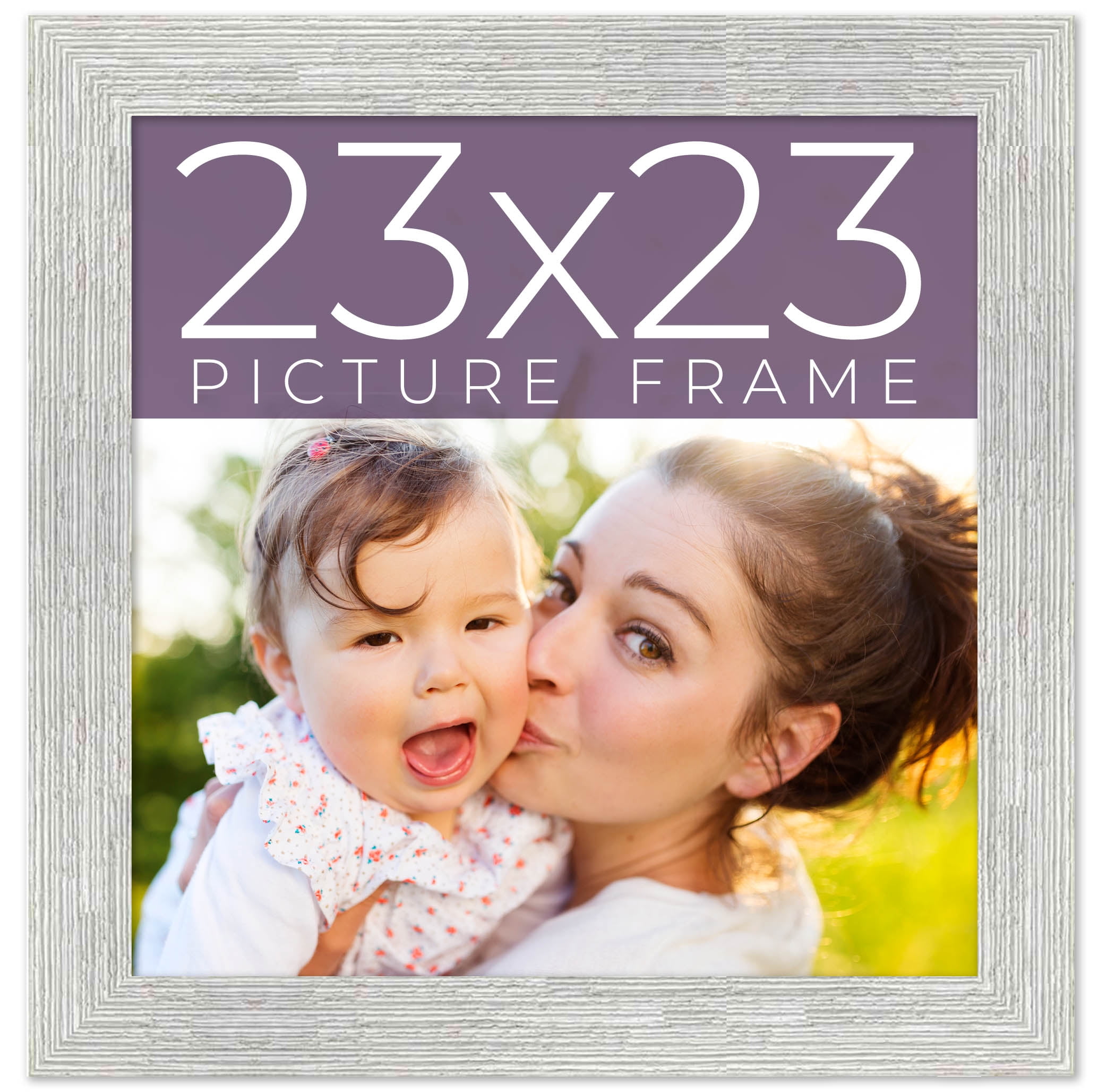 23x23 Frame White Real Wood Picture Frame Width 1.5 inches | Interior ...