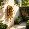 Artificial Hanging Flowers Spring Wall Decor Fake Lily Vine with Rattan ...