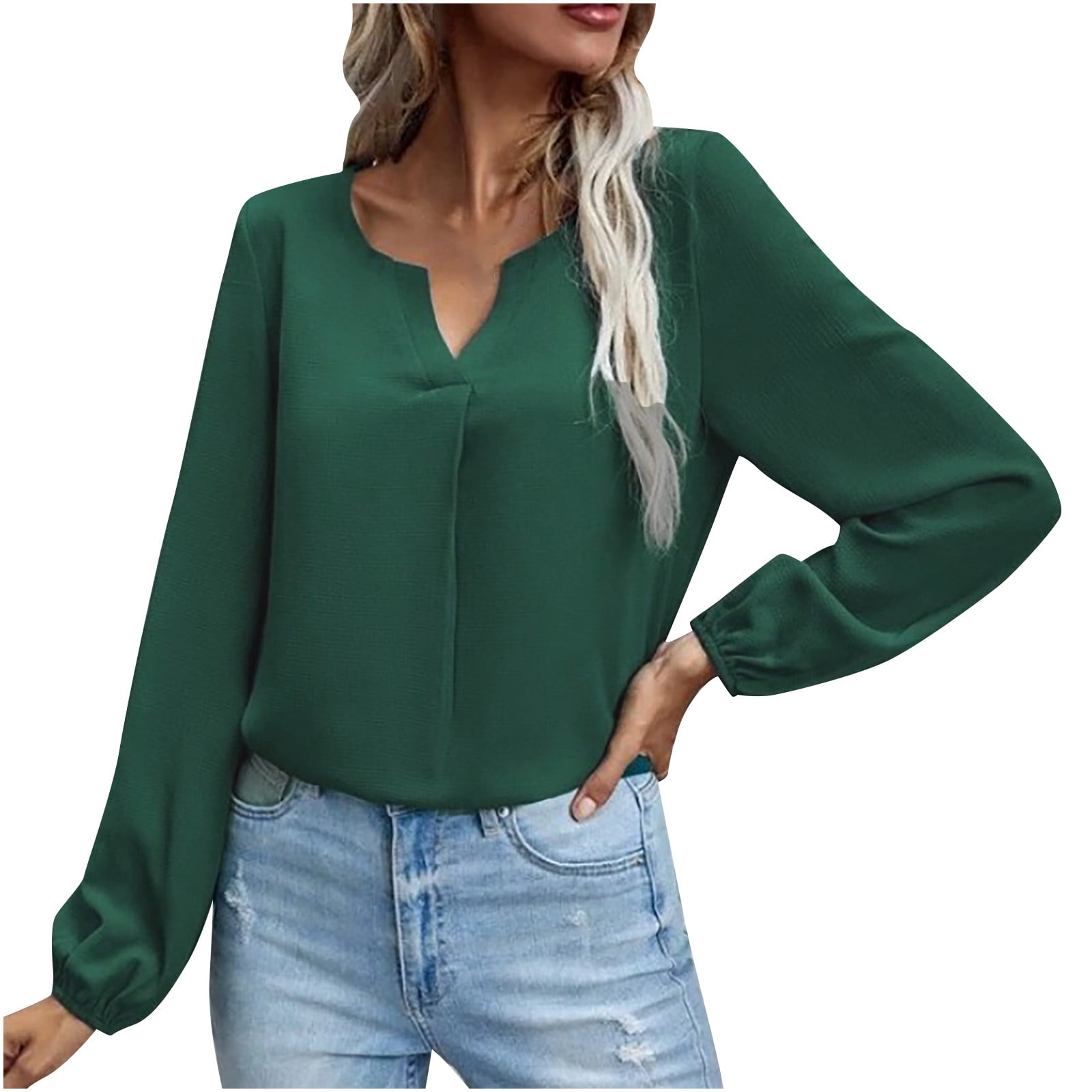 Click here for Blvb Crop Tops For Women V Neck Solid Color Lanter... prices