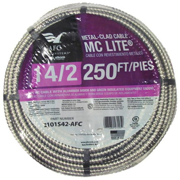 AFC Cable Systems 2101S42-AFC 250 ft. 14-2MC Aluminum Metal Clad ...
