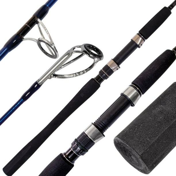 Tsunami Carbon Shield II Slow Pitch 7' 6" XH Blue Spinning Rod ...