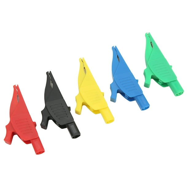 Insulated Safety Multimeter Test Clips,5Pcs Electric Test Clips Safety ...