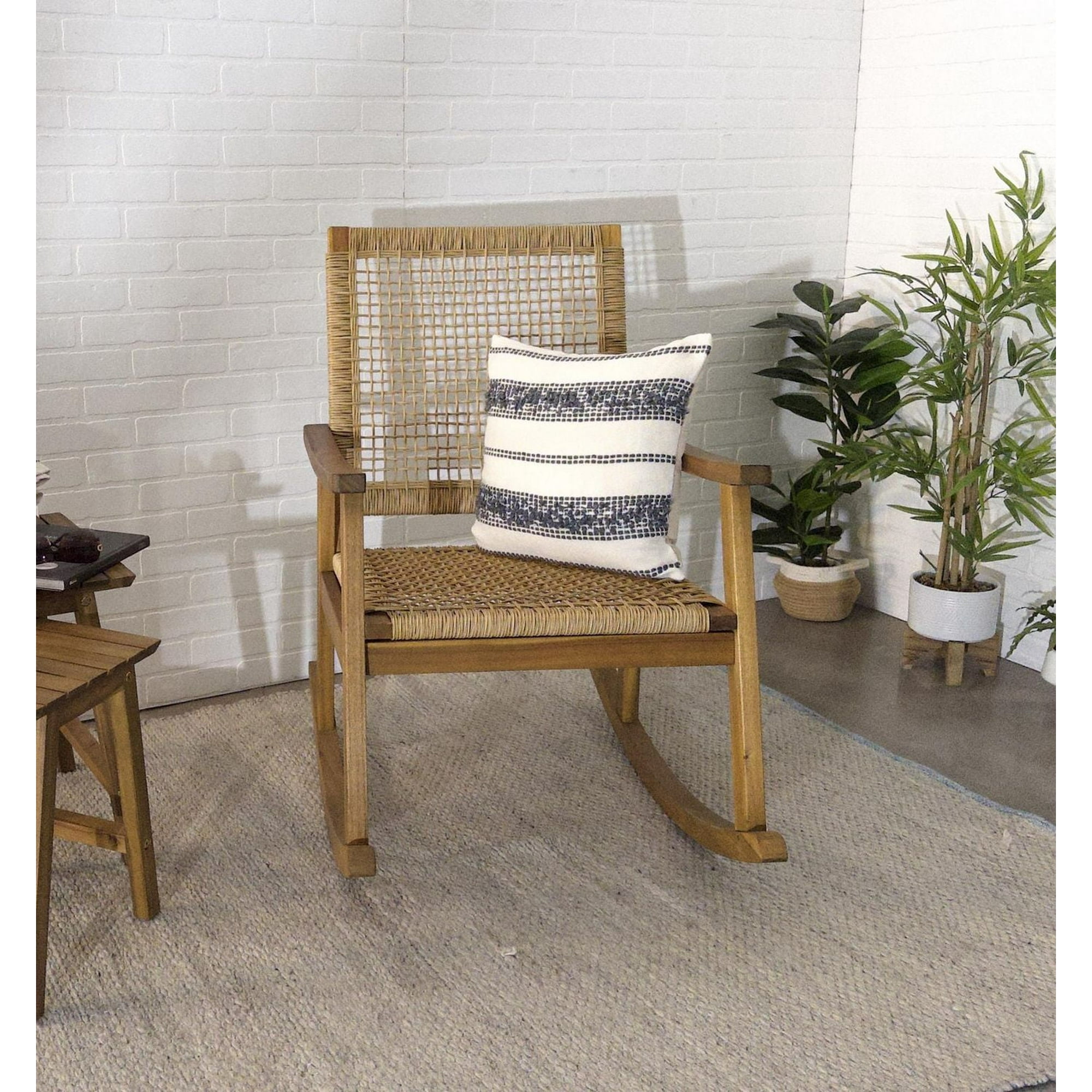 Click here for Corriveau Essentiel Lara Rocking Chair With Wicker... prices