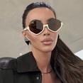 Diamond-shaped semi-rim polygonal sunglasses, European and American ...