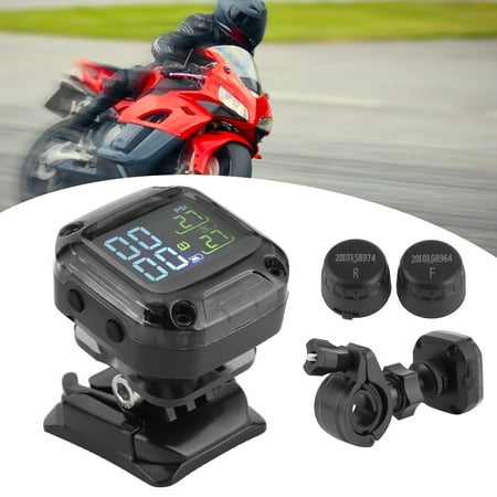 Bike TPMS, Tire Pressure Detector, With 2 Sensors Real Time Tire ...