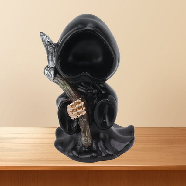 Grim Reaper Sculpture, Resin Gothic Desktop Statue Figurine Halloween ...