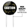 Acrylic Caution Warning Cake Topper Party Decoration for Wedding ...