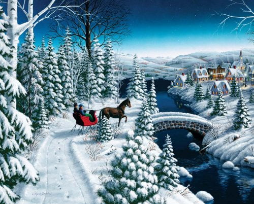 Springbok Puzzles - Sleigh Ride - 1000 Piece Jigsaw Puzzle - Large 24 ...