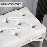 Free Shipping! HOMCOM 46" End of Bed Bench, Upholstered Bedroom Bench ...